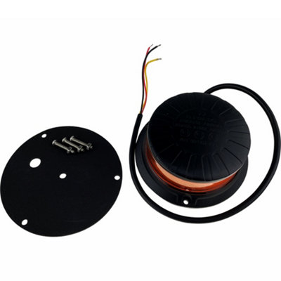 LED Amber Flashing Micro Light Beacon 3 Bolt 12v/24v