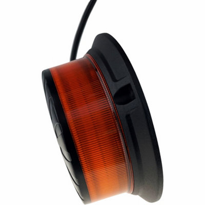 LED Amber Flashing Micro Light Beacon 3 Bolt 12v/24v