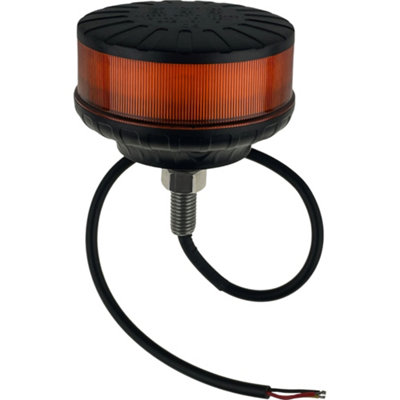 LED Amber Flashing Micro Light Beacon Bolt On 12v/24v