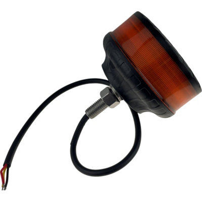 LED Amber Flashing Micro Light Beacon Bolt On 12v/24v