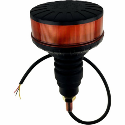 LED Amber Flashing Micro Light Beacon Flexi Bolt On 12v/24v