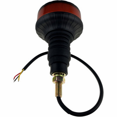 LED Amber Flashing Micro Light Beacon Flexi Bolt On 12v/24v