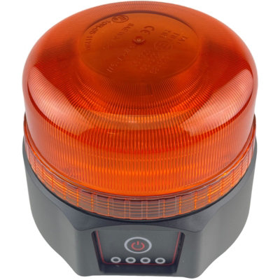 LED Amber Flashing Rechargable Light Beacon Magnetic 12v/24v