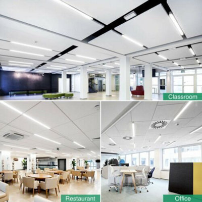 LED Batten Light Daylight Fluorescent Strip Light Slim Fitting Garage ...