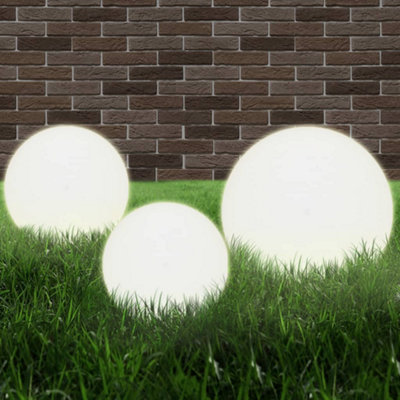 LED Bowl Lamp Set 3 Pieces Spherical 20/30/40 cm For Gardens, Patios ...