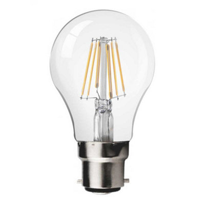LED Bulb 6W GLS A60 LED Filament Lamp B22 2700K pack of 10pcs | DIY at B&Q