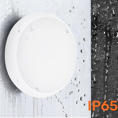 LED Bulkhead Light, Switchable Wattage, Without Sensor, IP54 Waterproof, 3CCT Pack of 1
