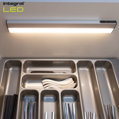 LED Cabinet Wardrobe Light 3000K with Dual IR Hand Wave and Door Sensor ...