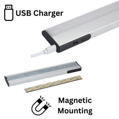 LED Cabinet Wardrobe Light 3000K with Dual IR Hand Wave and Door Sensor ...