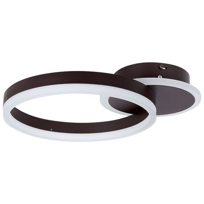 LED Ceiling Lamp GLYDE Metal Dark Brown