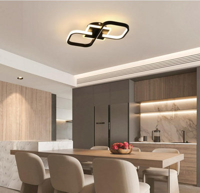 LED Ceiling Light Black Square LED Ceiling Light