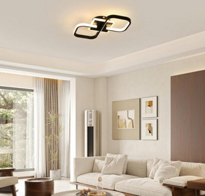 LED Ceiling Light Black Square LED Ceiling Light