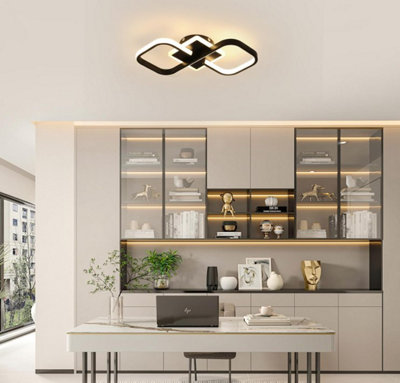 LED Ceiling Light Black Square LED Ceiling Light