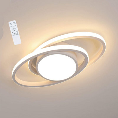 LED Ceiling Light Remote Control Flush Mount Fixture White 40cm