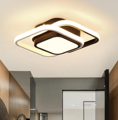 LED Ceiling Light Small 2 Squares Modern Nordic White Black