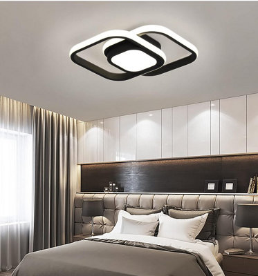 LED Ceiling Lights Indoor Lighting Fixtures Ceiling Lamps Black(cool light)