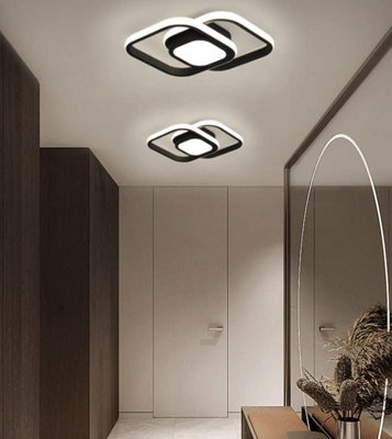 LED Ceiling Lights Indoor Lighting Fixtures Ceiling Lamps Black(cool light)