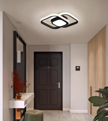 LED Ceiling Lights Indoor Lighting Fixtures Ceiling Lamps Black(cool light)