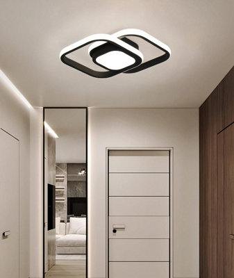 LED Ceiling Lights Indoor Lighting Fixtures Ceiling Lamps Black(cool light)