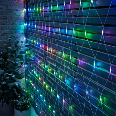 LED Christmas Net String Plug In Fairy Lights Multi-Coloured