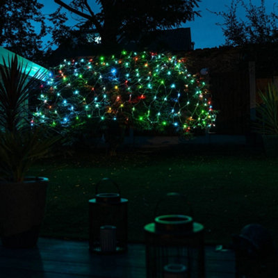LED Christmas Net String Plug In Fairy Lights Multi-Coloured