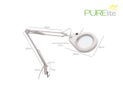 LED CIRC MAG LAMP - MAGNIFYING LAMP: CIRCULAR: LED - PURELITE