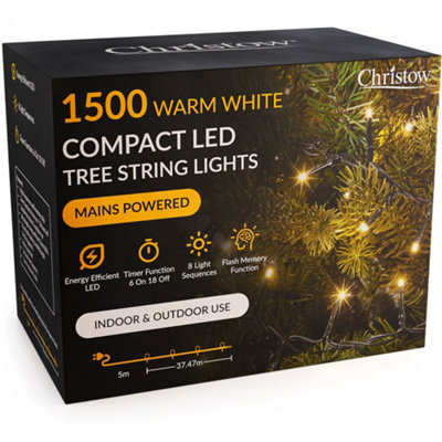 LED Compact String Lights - Mains - Warm White - 1500