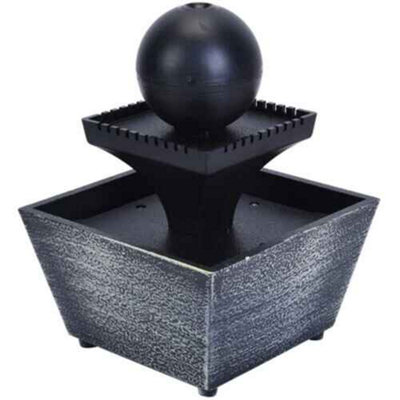LED Desktop Water Fountain , Round Ball Indoor Tabletop Waterfall Decor