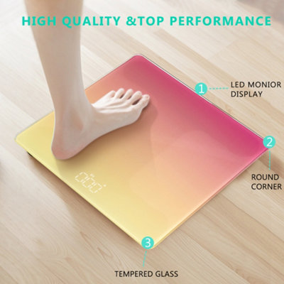 LED Display Bathroom Digital Scale Smart Scale, Body Weight, Fat Percentage
