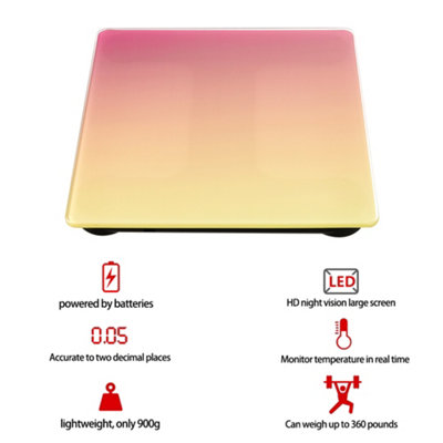LED Display Bathroom Digital Scale Smart Scale, Body Weight, Fat Percentage