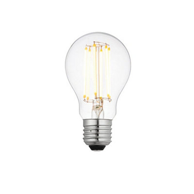 LED Filament Lamp Bulb Dimmable 6W E27 GLS LED Clear Glass 2700k Warm ...