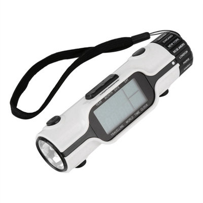 LED Flashlight Digital World Time Alarm Clock with Thermometer for ...