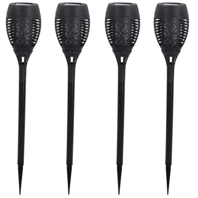LED Flickering Flame Garden Solar Light Torch Waterproof Durable ...