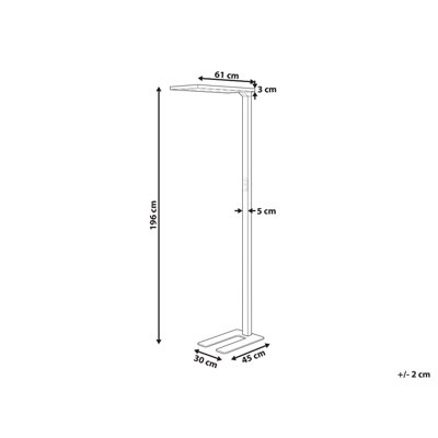 LED Floor Lamp ORION with Motion Sensor Metal Silver
