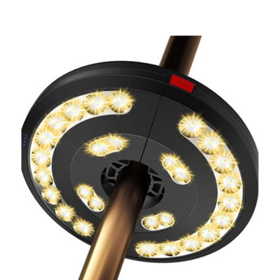 LED GARDEN PARASOL LIGHTS USB RECHARGEABLE PATIO UMBRELLA POLE LIGHT