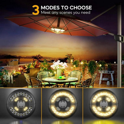 LED GARDEN PARASOL LIGHTS USB RECHARGEABLE PATIO UMBRELLA POLE LIGHT