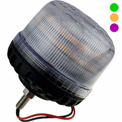 LED Green Amber Purple Flashing 3 Colour Light Beacon Bolt On 12v/24v