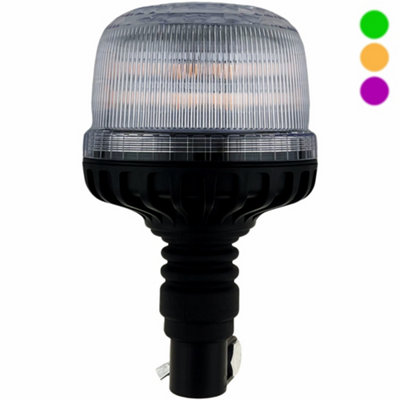 LED Green Amber Purple Flashing 3 Colour Light Beacon Flexi Din 12v/24v