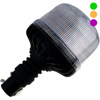 LED Green Amber Purple Flashing 3 Colour Light Beacon Flexi Din 12v/24v