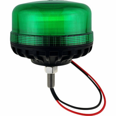 LED Green Flashing Compact Light Beacon Bolt On 12v/24v