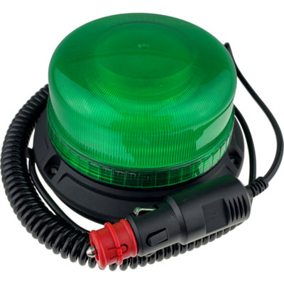 LED Green Flashing Compact Light Beacon Magnetic 12v/24v