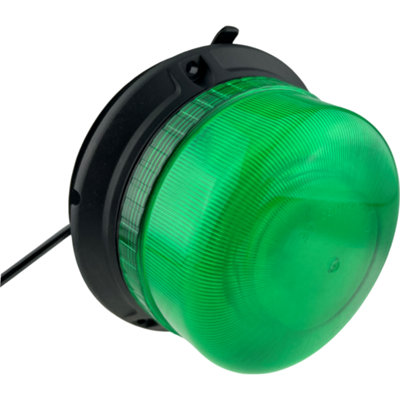 LED Green Flashing Compact Light Beacon Magnetic 12v/24v