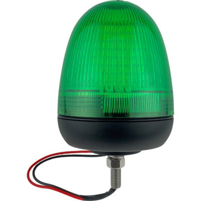 LED Green Flashing Economy Light Beacon Bolt On 12v/24v