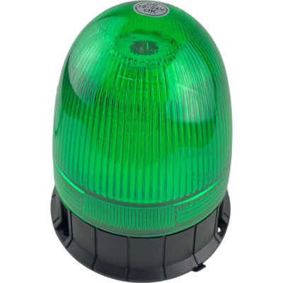 LED Green Flashing Economy Light Beacon Magnetic 12v/24v