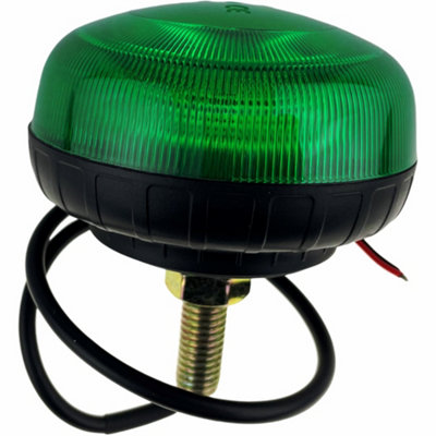 LED Green Flashing Economy Micro Beacon Bolt On 12v/24v