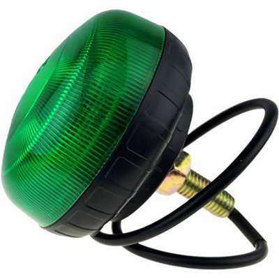 LED Green Flashing Economy Micro Beacon Bolt On 12v/24v