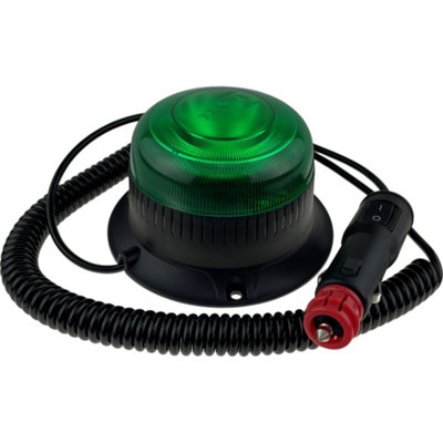 LED Green Flashing Economy Micro Beacon Magnetic 12v/24v