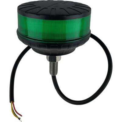 LED Green Flashing Micro Light Beacon Bolt On 12v/24v