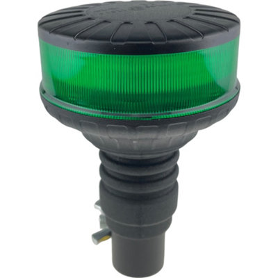 LED Green Flashing Micro Light Beacon Flexi Din 12v/24v
