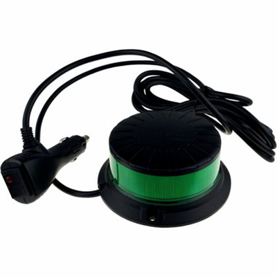 LED Green Flashing Micro Light Beacon Magnetic 12v/24v